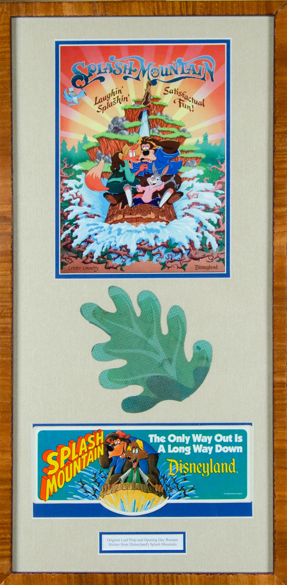 Original "Splash Mountain" Ride Decor & Opening Day Bumper Sticker ...